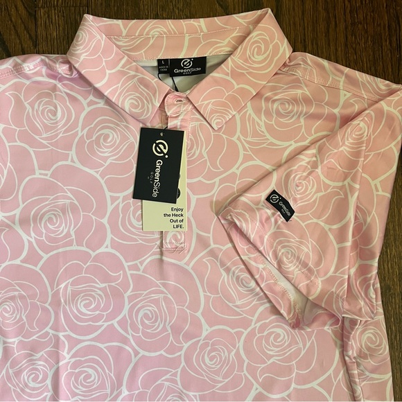 greenside | Shirts | Greenside Golf Mens Large Golf Polo Shirt Rose ...